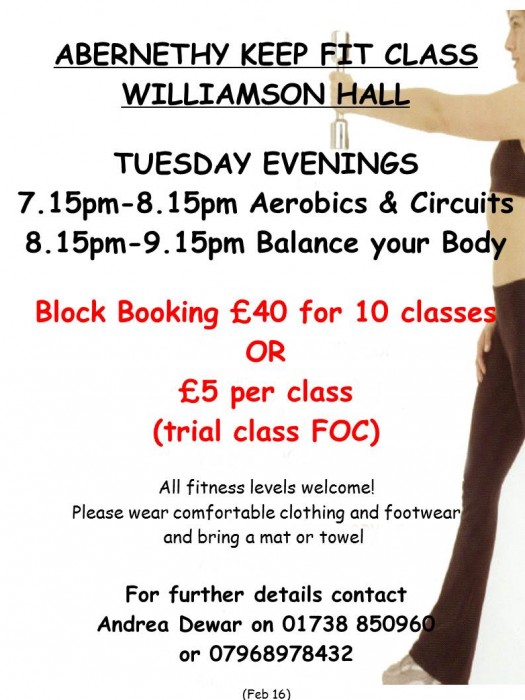 Keep Fit Classes Expand! | Williamson Hall